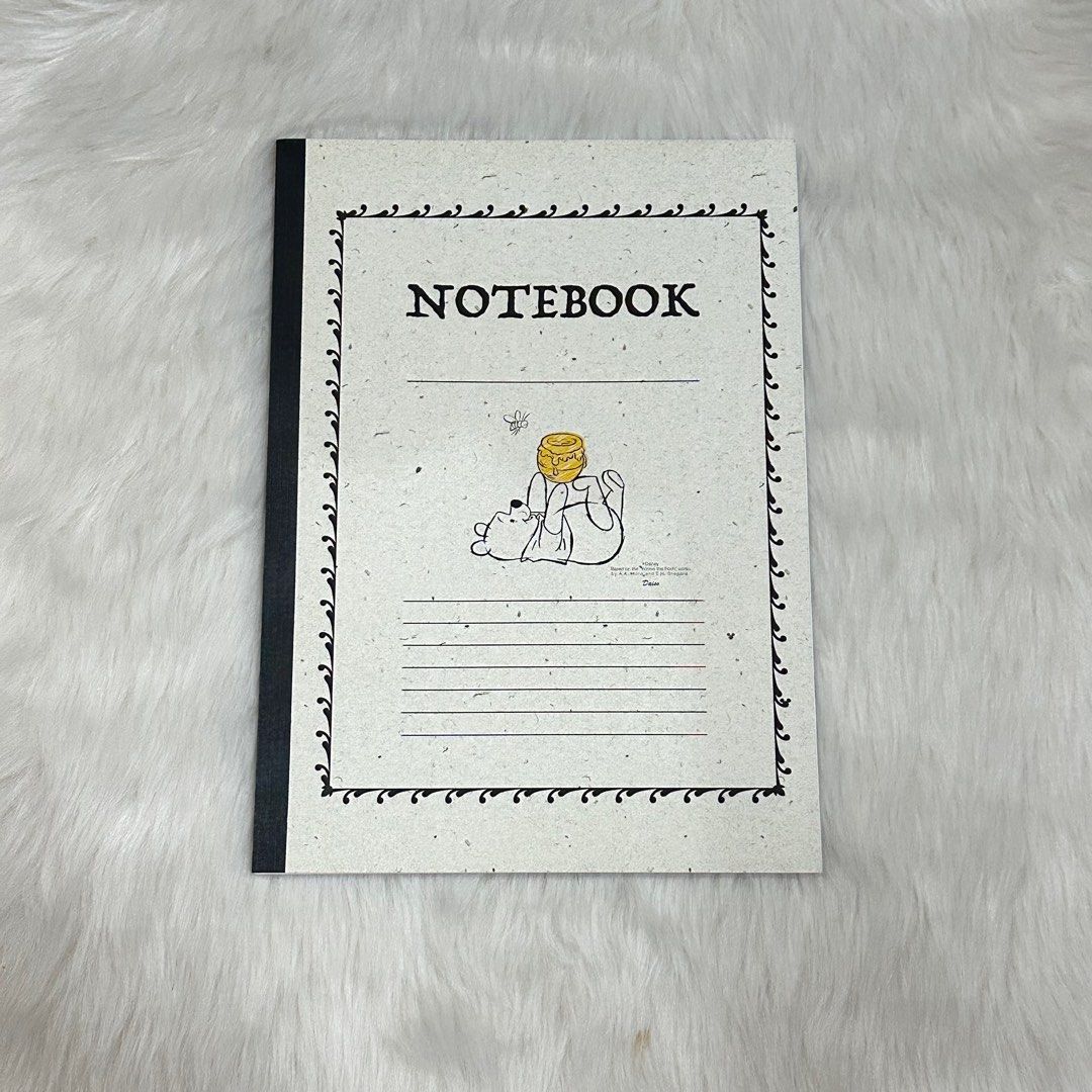Daiso Japan Winnie the Pooh Ruled Notebook, Hobbies & Toys, Stationary ...