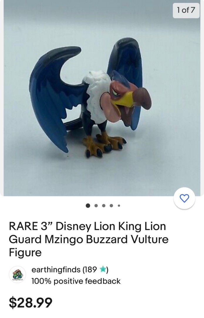 Disney Lion King Buzzard Vulture, Hobbies & Toys, Toys & Games on Carousell