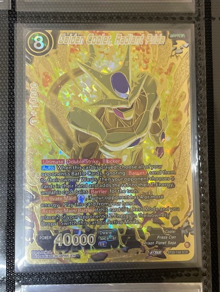 Dragon Ball TCG - SCR Golden Cooler Radiant Pride, Hobbies & Toys ...