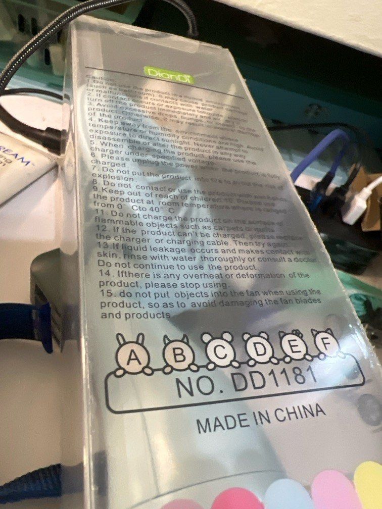 (H) Diandi 手持 風扇 USB 惡魔造型 電扇 #把愛傳出去, 家具及居家用品, 燈飾及風扇, 風扇在旋轉拍賣