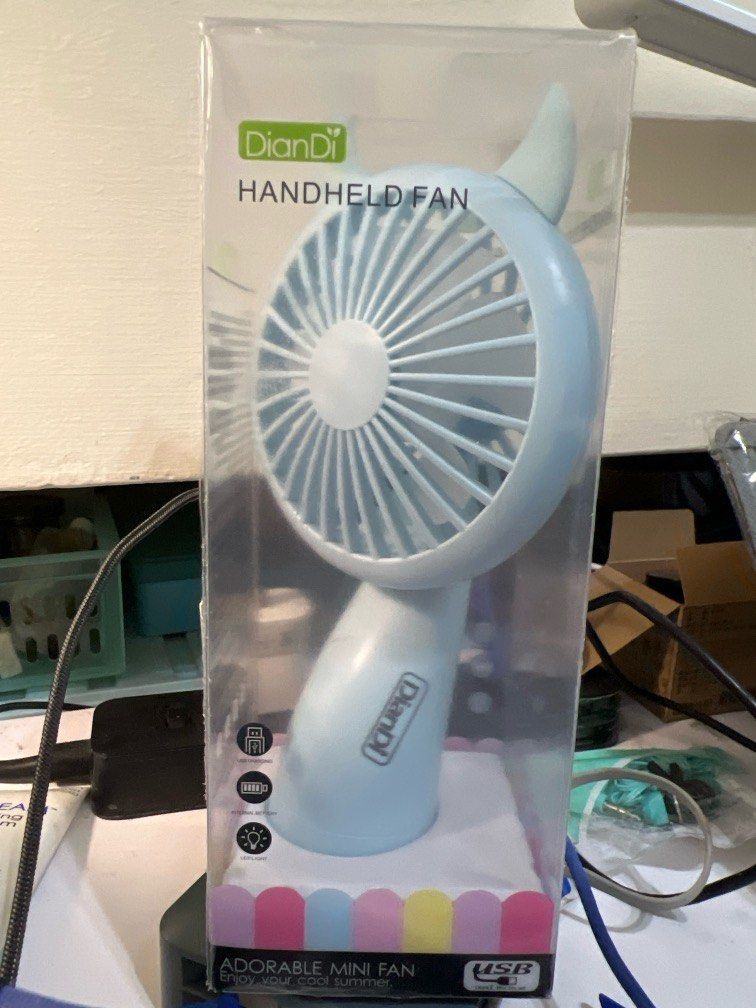 (H) Diandi 手持 風扇 USB 惡魔造型 電扇 #把愛傳出去, 家具及居家用品, 燈飾及風扇, 風扇在旋轉拍賣