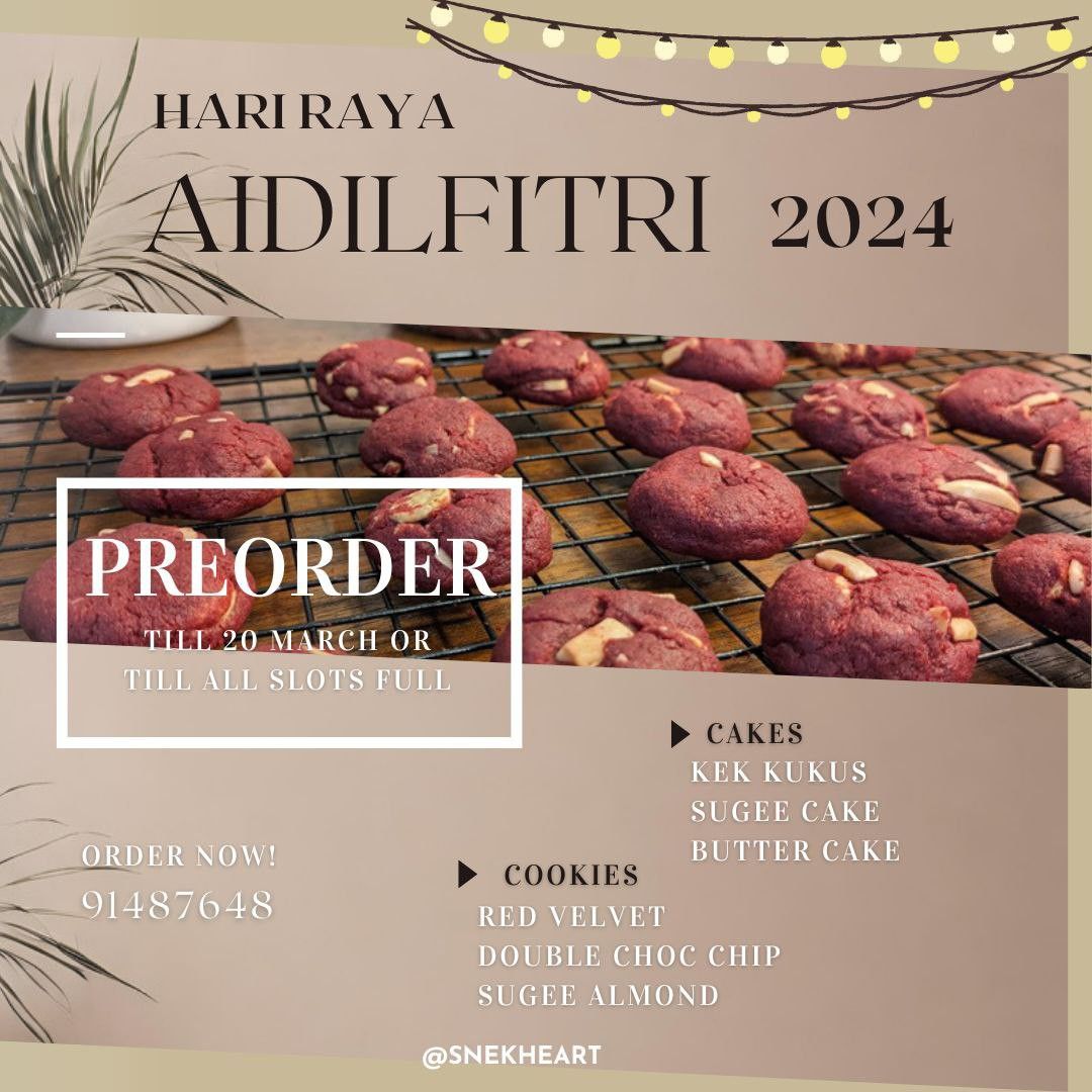 Hari Raya Aidilfitri 2024 Bakes, Food & Drinks, Homemade Bakes on Carousell