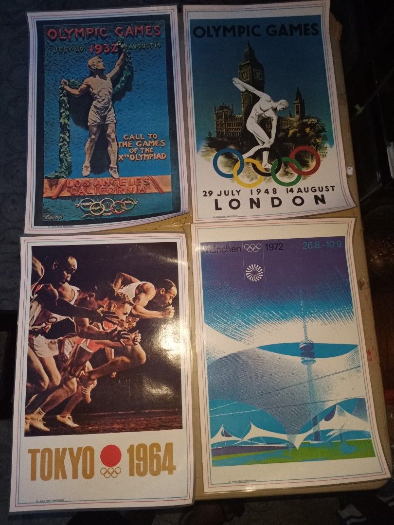 Olympic Games 1932 - 1972 Posters Placemats 2-sided BC Comics Munich, Hobbies & Toys ...