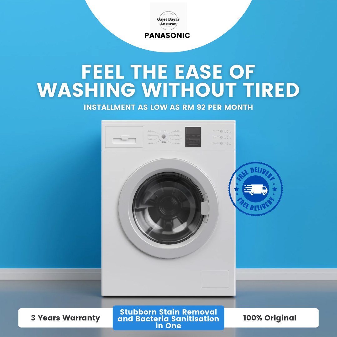 Panasonic 7Kg front load washing machine installment/ansuran, TV & Home ...