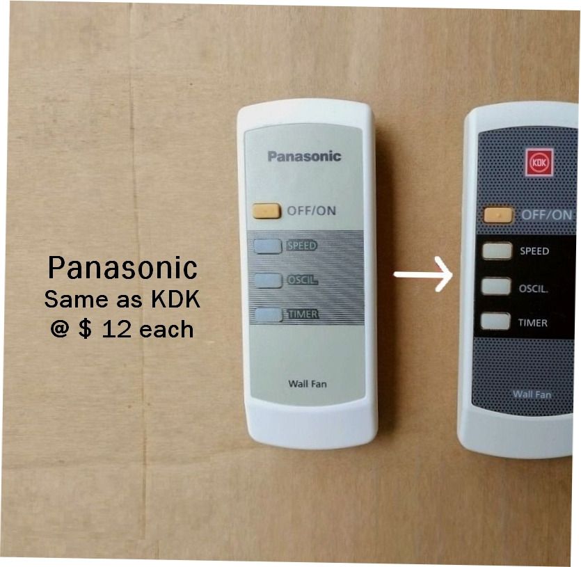 KDK fan part - Remote Control for KDK / Panasonic / National Wall fans ...