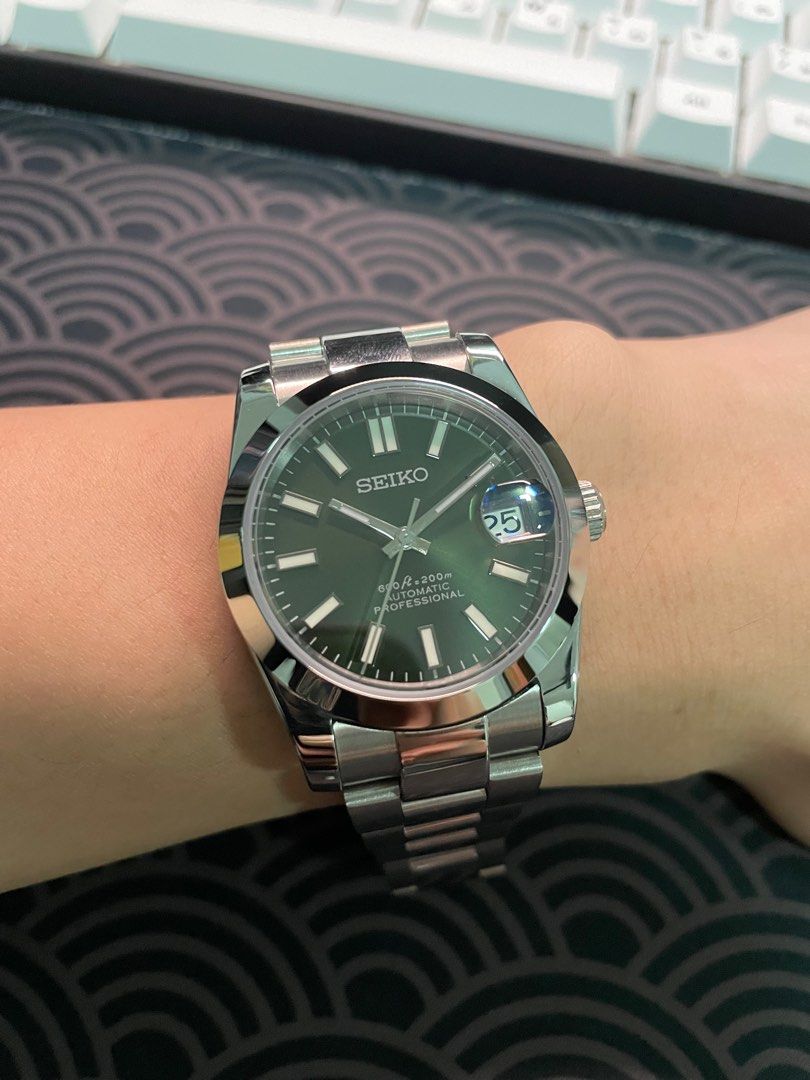 Seiko Custom Mod “Datejust Olive Premium Dial” 36mm case, Men's Fashion ...