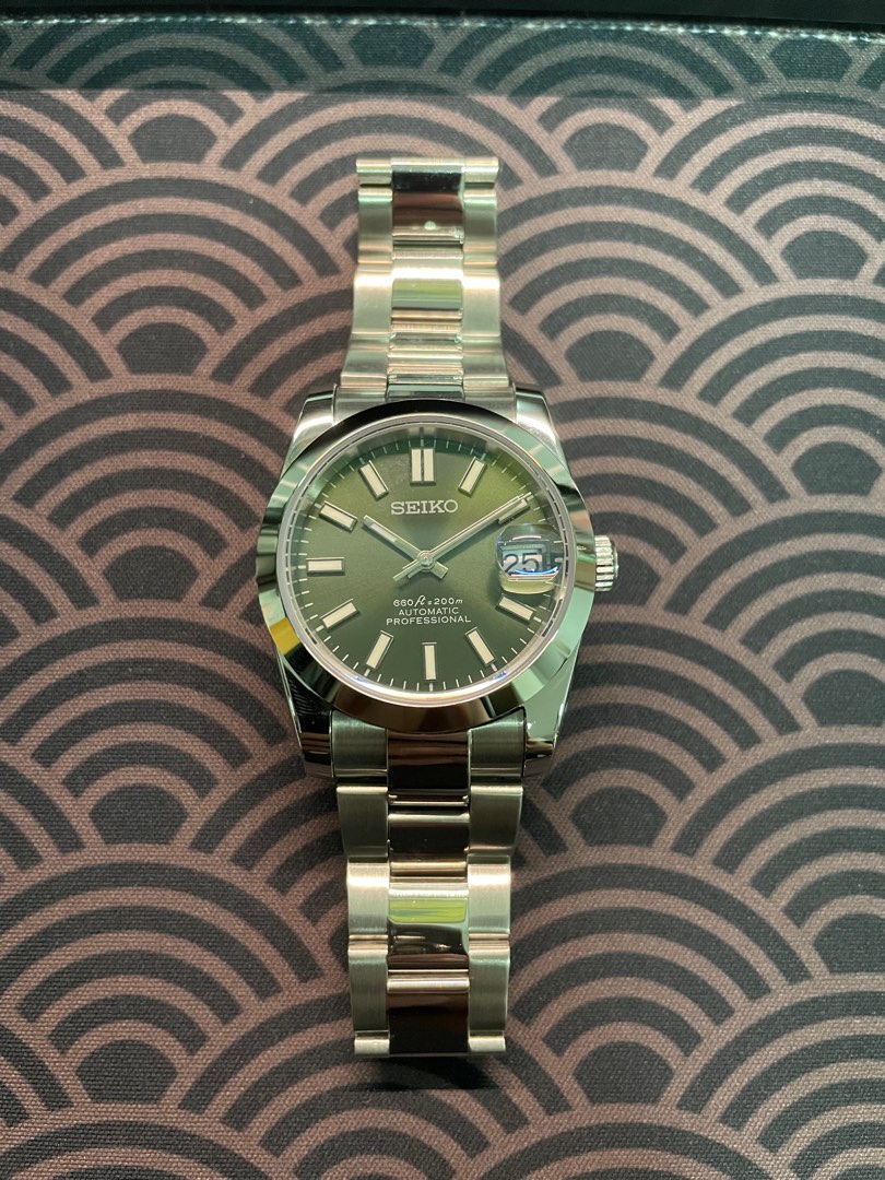 Seiko Custom Mod “Datejust Olive Premium Dial” 36mm case, Men's Fashion ...