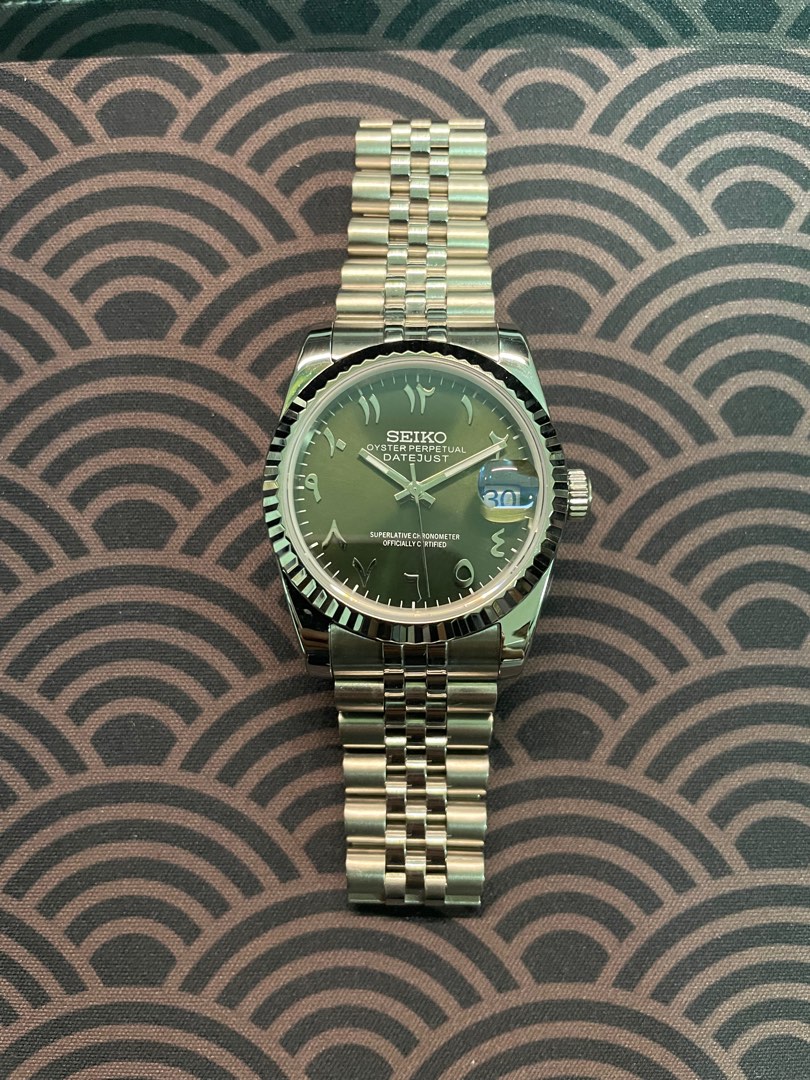 Seiko Custom Mod “Datejust Arabic Olive Premium Dial” 36mm case, Men's ...