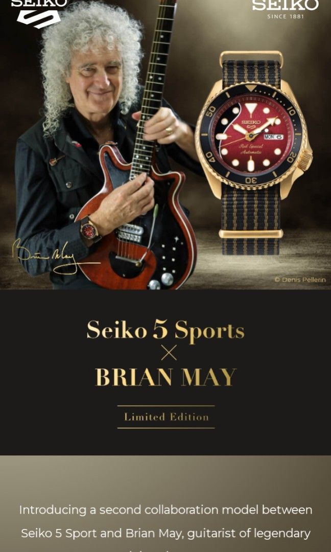 SEIKO BRIAN MAY LIMITED EDITION, Men's Fashion, Watches & Accessories ...