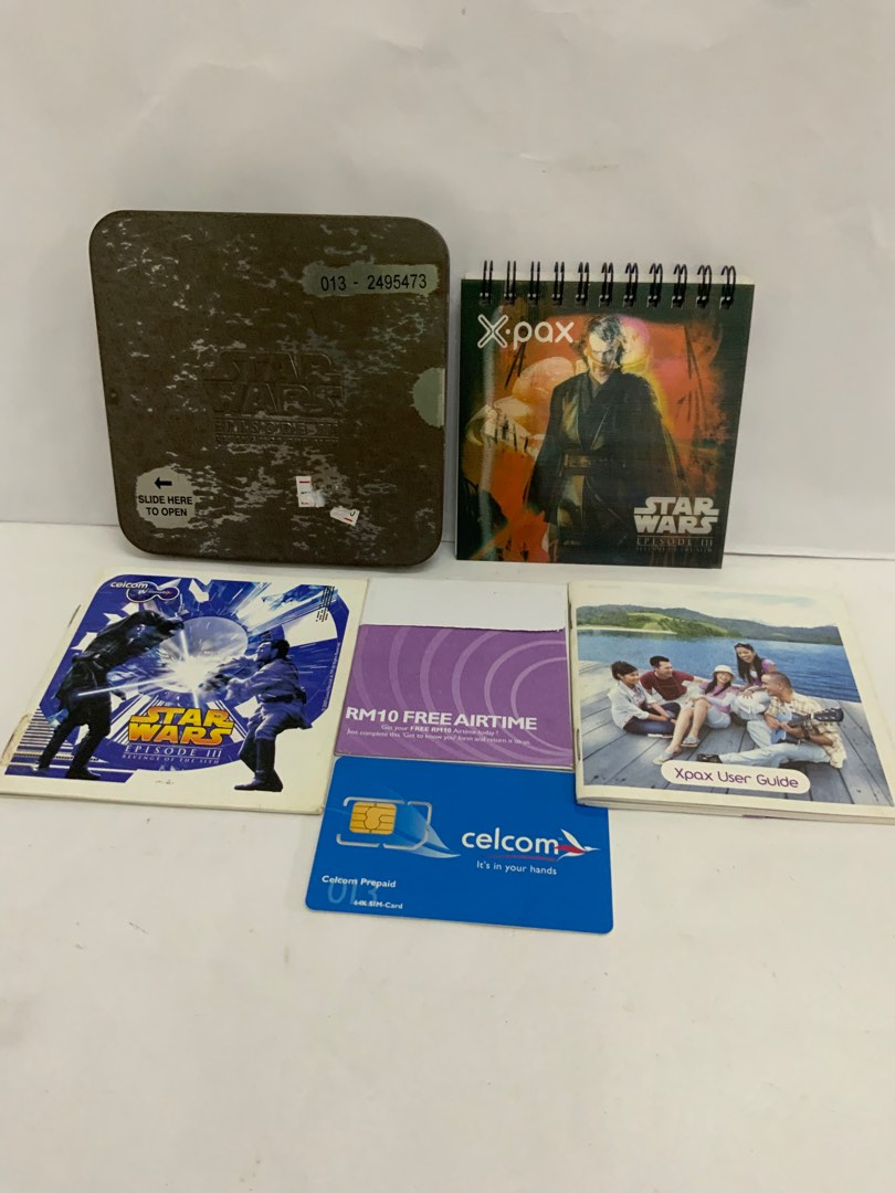 STAR WARS Revenge of The Sith Celcom Xpax Sim-Card Set, Hobbies & Toys ...