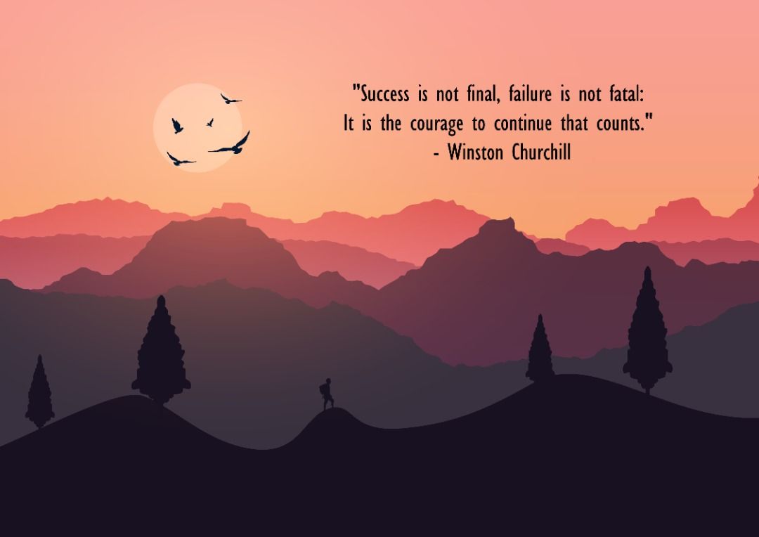 Digital print (.png) : "Success is not final, failure is not fatal: It ...