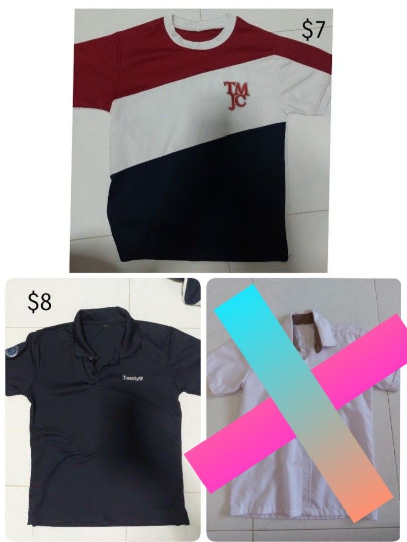TMJC tampines meridian school shirts and uniforms, Men's Fashion, Tops ...