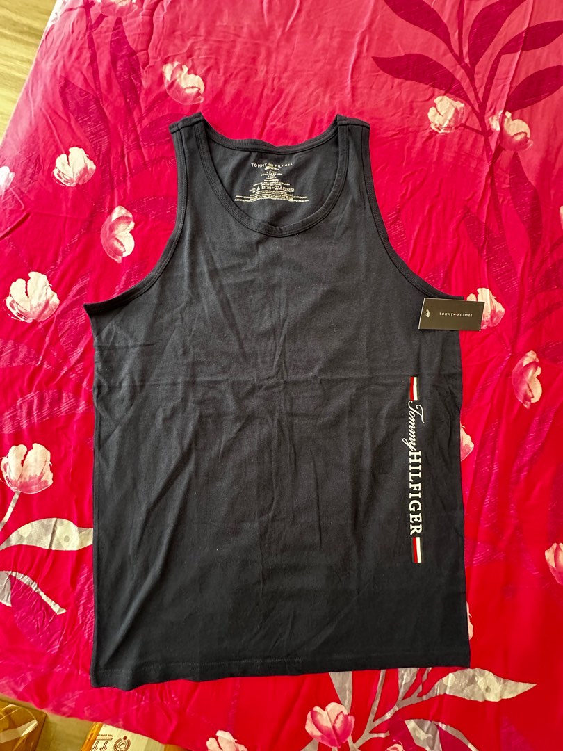 Tommy Hilfiger Sando, Men's Fashion, Tops & Sets, Swim Top & Rash ...