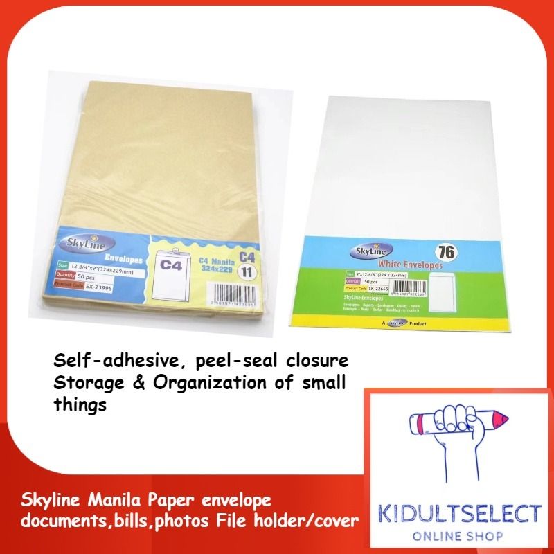 10/20/30/40/50 pieces Vertical Skyline Manila Paper envelope bills ...