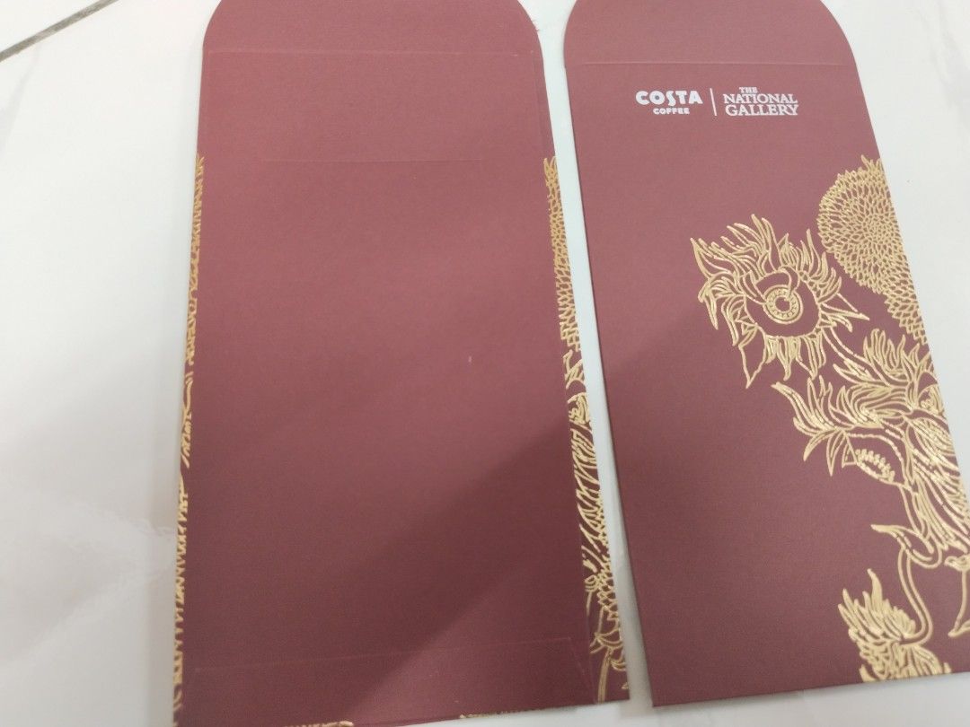 (3 pieces) 2024 Costa Coffee Red Packet Angpow, Hobbies & Toys ...