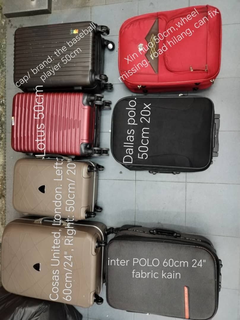 50 60 68cm 20" 24 28" Luggage/ Baggasi travel Bag, beg melancong ...