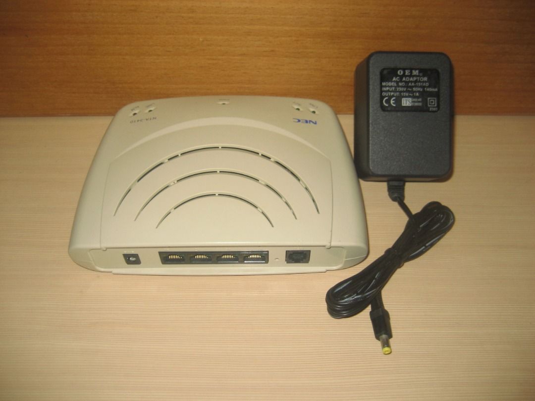 🌟🌟🌟 NEC NTA-3410 ADSL Modem Router 連【原裝】AC15V 1A 火牛 適合還機 HKT｜PCCW ...