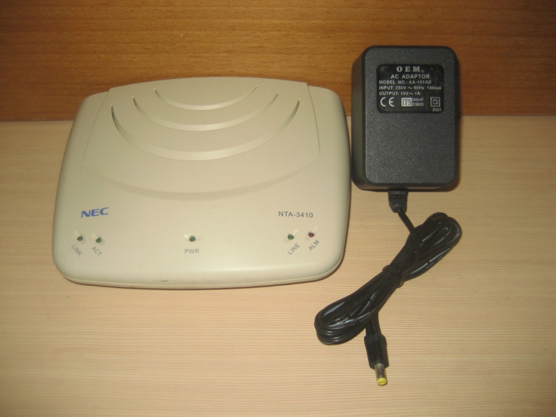 🌟🌟🌟 NEC NTA-3410 ADSL Modem Router 連【原裝】AC15V 1A 火牛 適合還機 HKT｜PCCW ...