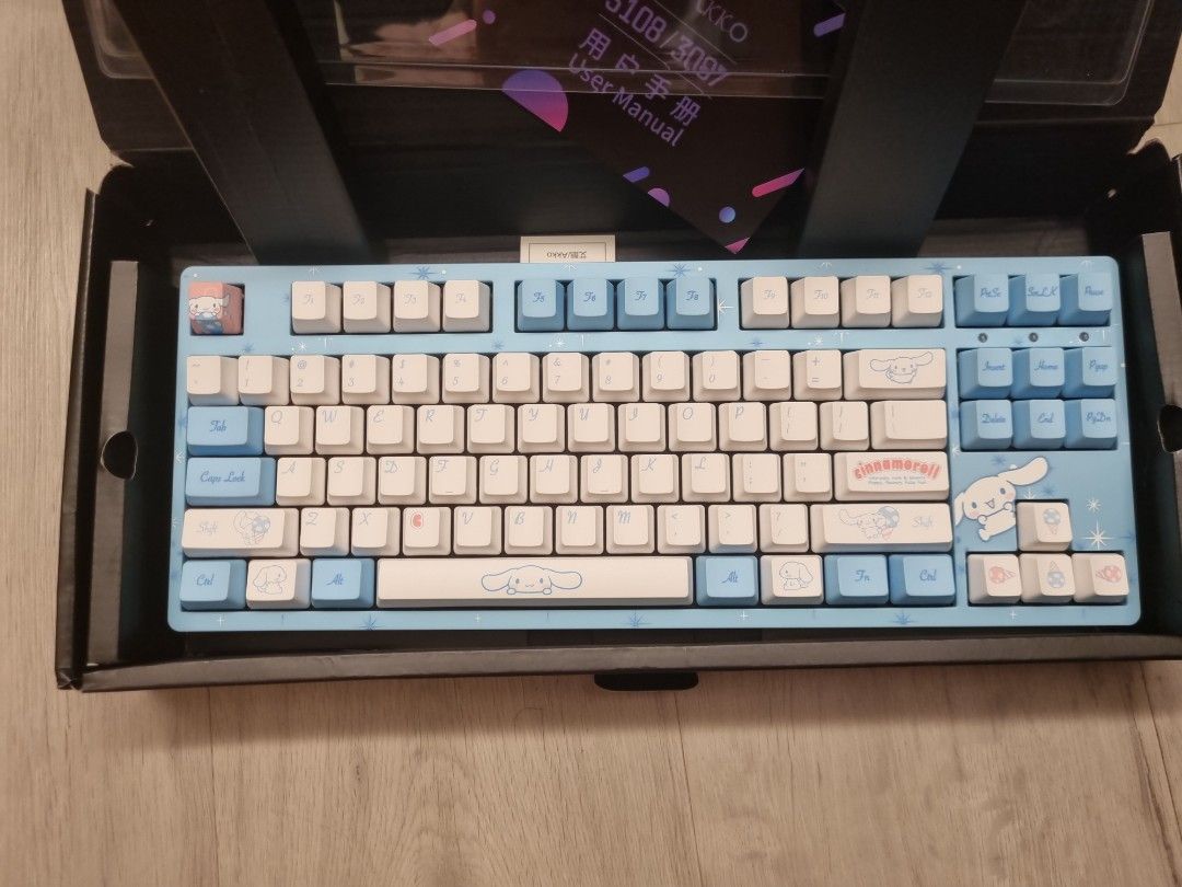 Akko x Sanrio Cinamonroll Custom Budget mechanical keyboard 87% ...