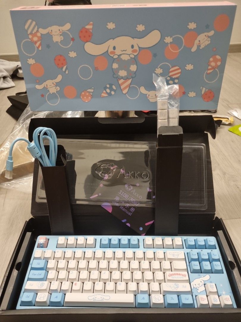 Akko x Sanrio Cinamonroll Custom Budget mechanical keyboard 87% ...