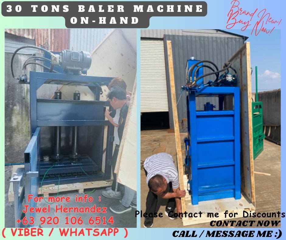 BRAND NEW & ON-HAND HYDRAULIC PRESS MACHINE 30-TON BALER MACHINE DOUBLE ...