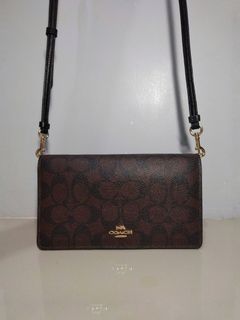 Coach Mini Gallery Crossbody Bag in Signature Canvas in Brown/Black ...