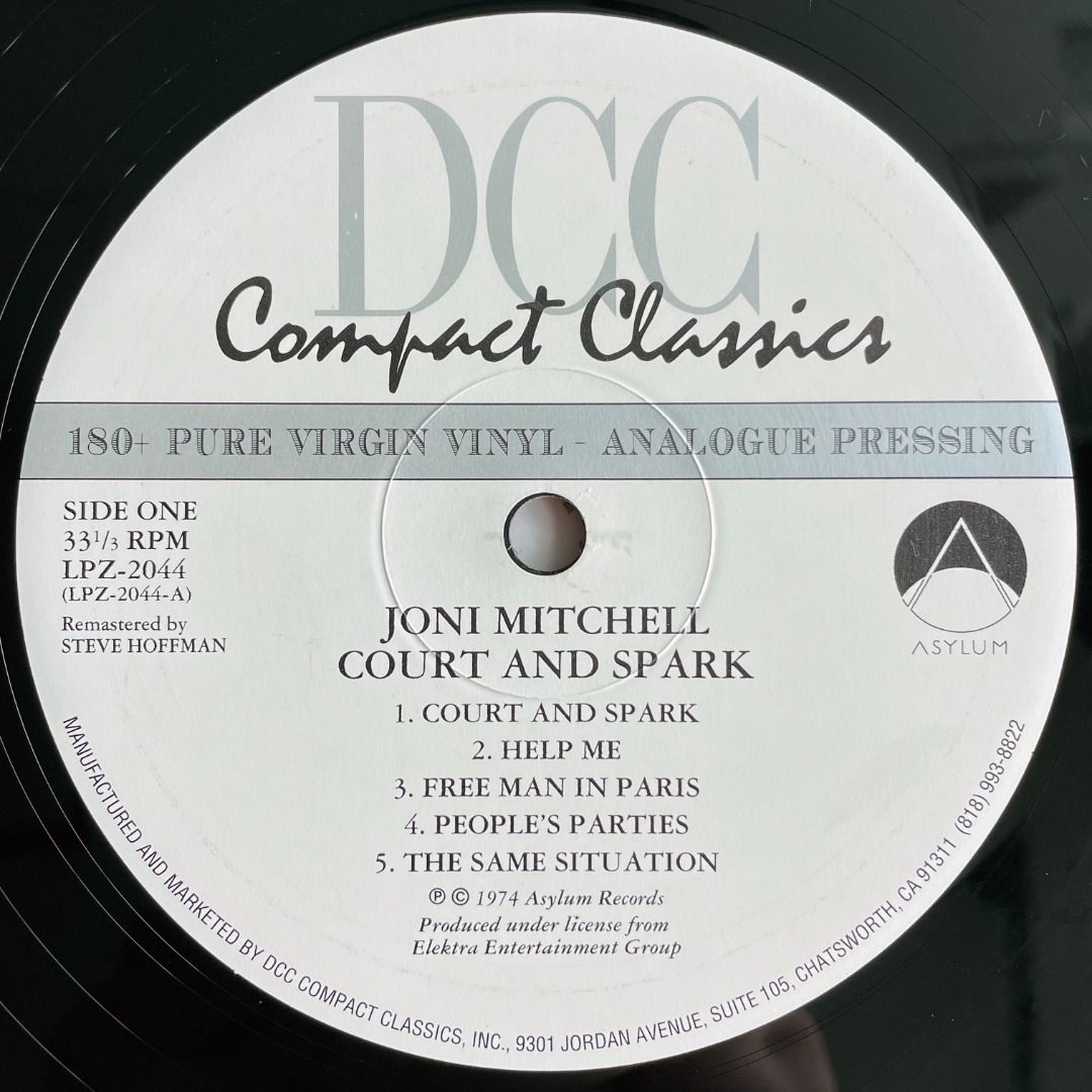 《Court and Spark》 Joni Mitchell 【DCC版 - 市場罕有】 1997 US LP 黑膠唱片【VG+】【價格已 ...
