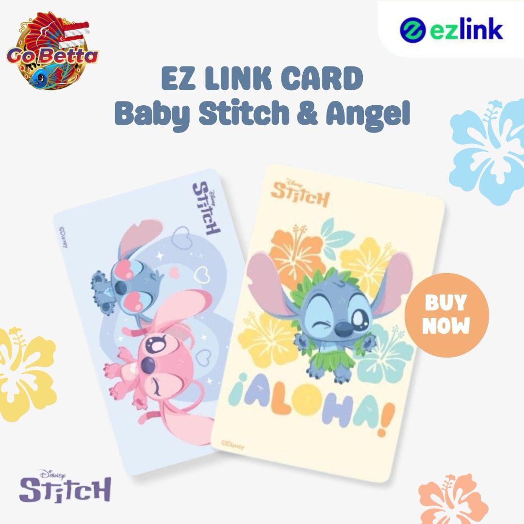 DISNEY SIMPLYGO EZ-LINK CARD MRT BUS EZ LINK CARDS STITCH AND ANGEL ...