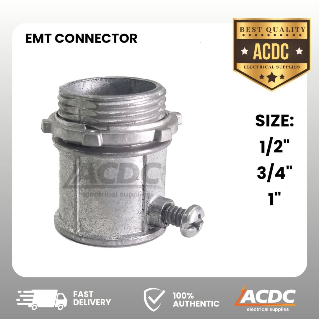 EMT Connector Screw Type For Electrical Pipes / Conduits, Commercial ...