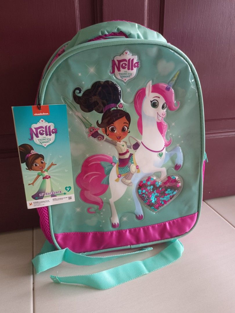 Kidztime Nickelodeon Nella the princess knight 14in backpack school bag, Babies & Kids, Babies ...
