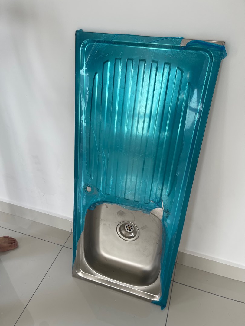 Stainless steel kitchen sink/ sinki dapur, Furniture & Home Living ...