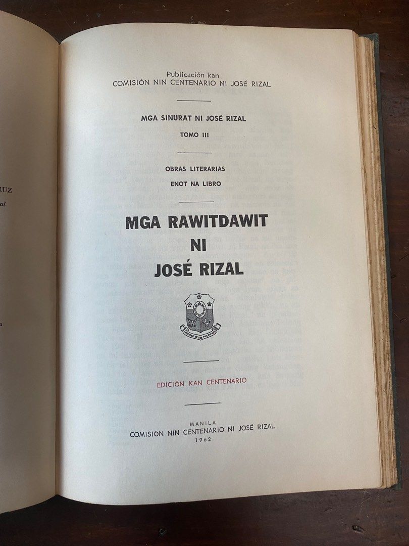 MGA RAWITDAWIT NI JOSE RIZAL - 1962 VINTAGE ANTIQUE TAGALOG BICOL ...