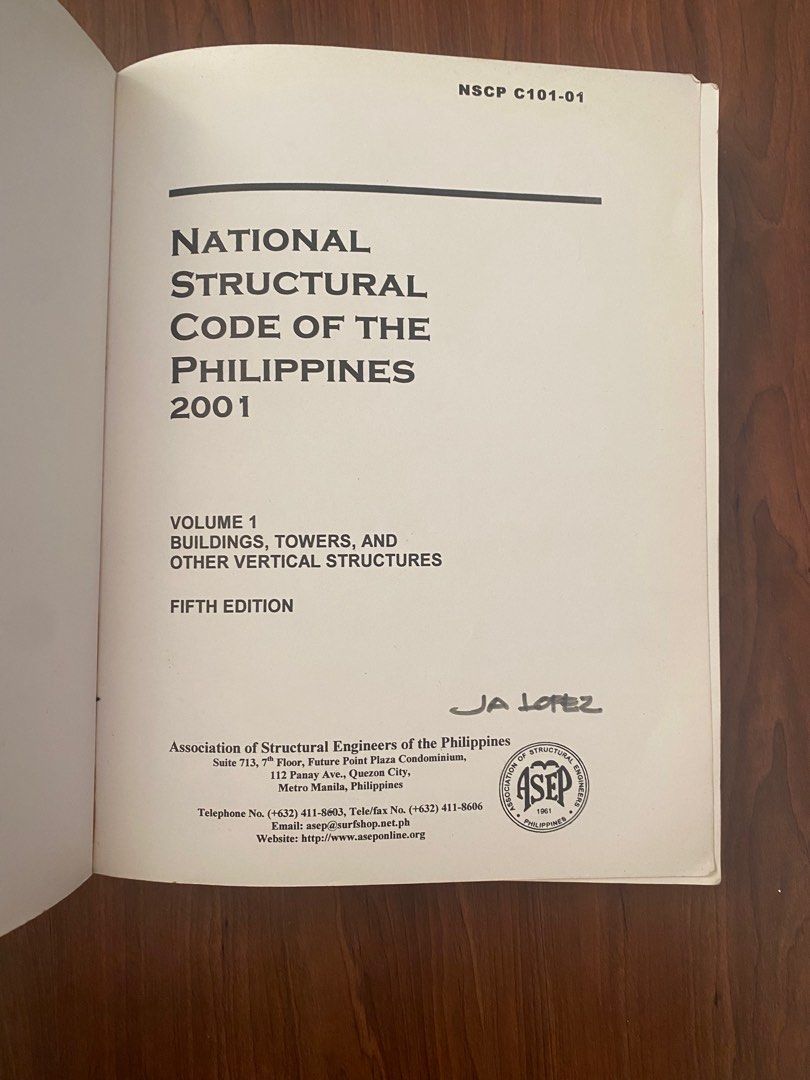NATIONAL STRUCTURAL CODE OF THE PHILIPPINES 2001, Hobbies & Toys, Books ...