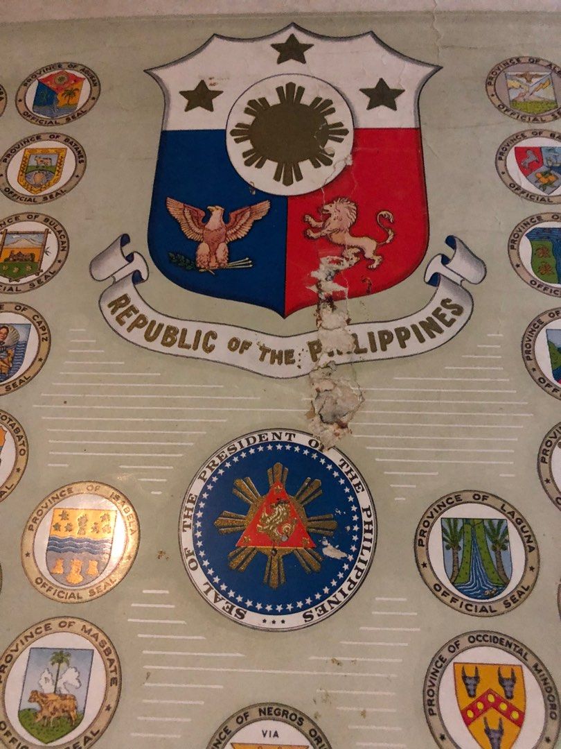 Official Seals of the Republic of the Philippines Original Print 1952 ...