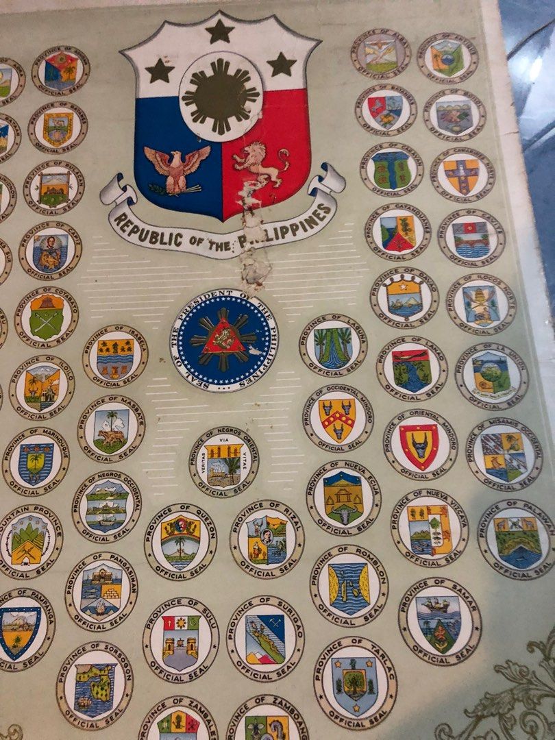 Official Seals of the Republic of the Philippines Original Print 1952 ...