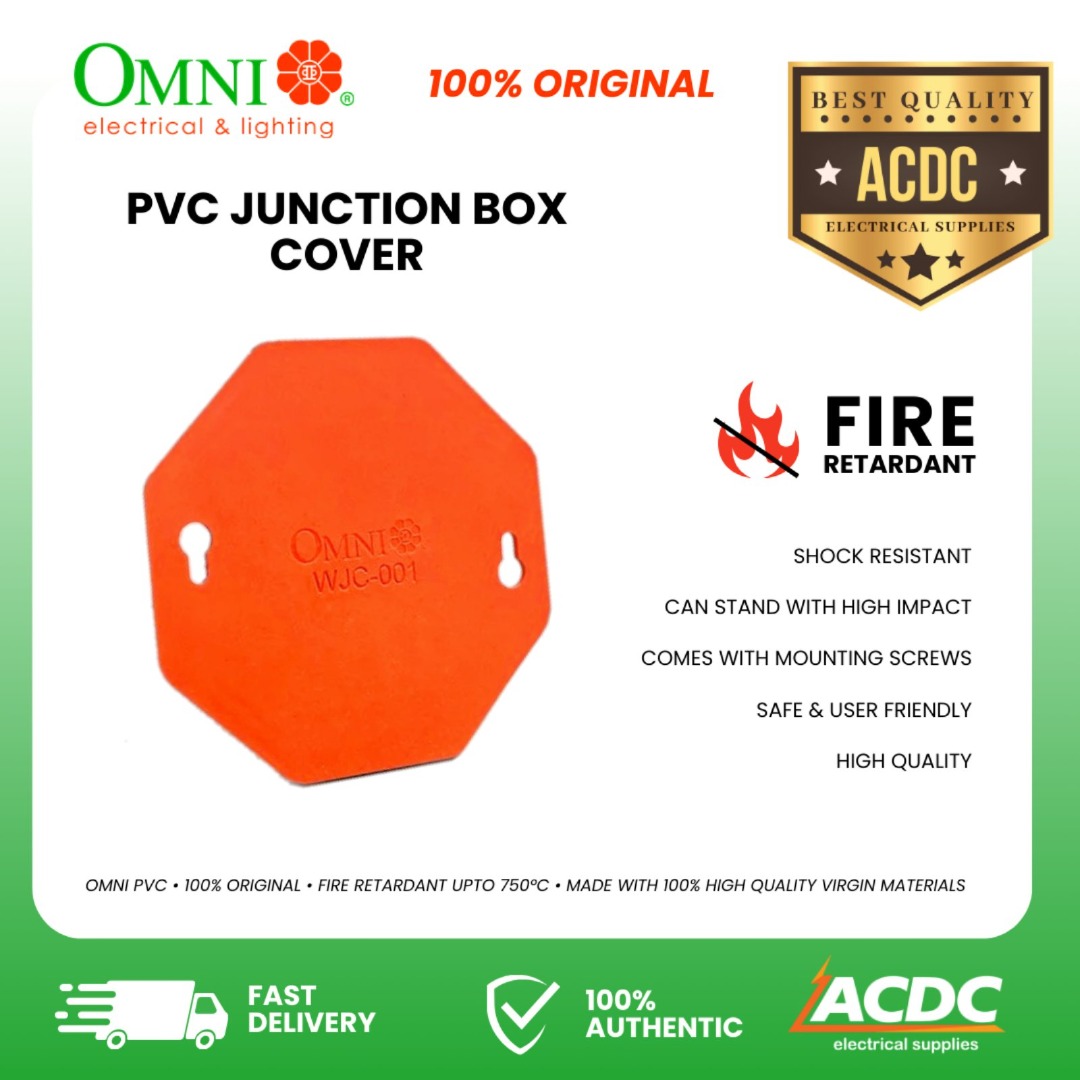 ORIGINAL Junction Box COVER ONLY PVC Omni Surface Type Shock Resistant ...