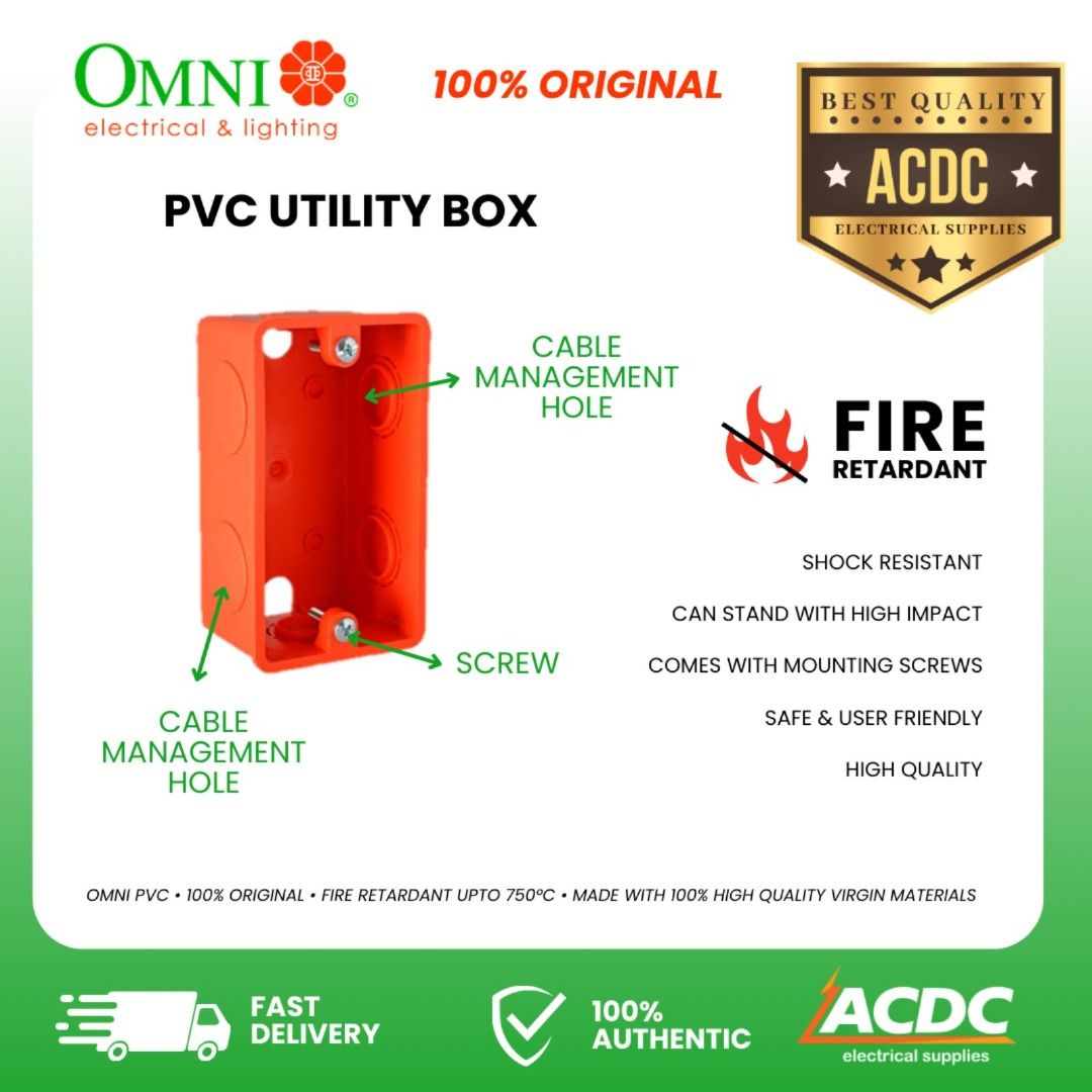 ORIGINAL Utility Box PVC Omni Surface Type Shock Resistant, Commercial ...