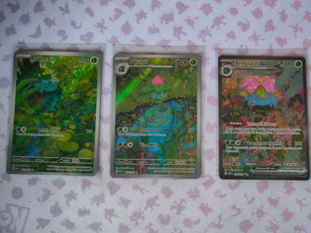 Pokemon 151 bulbasaur evolution line AR, SIR, Hobbies & Toys, Toys ...