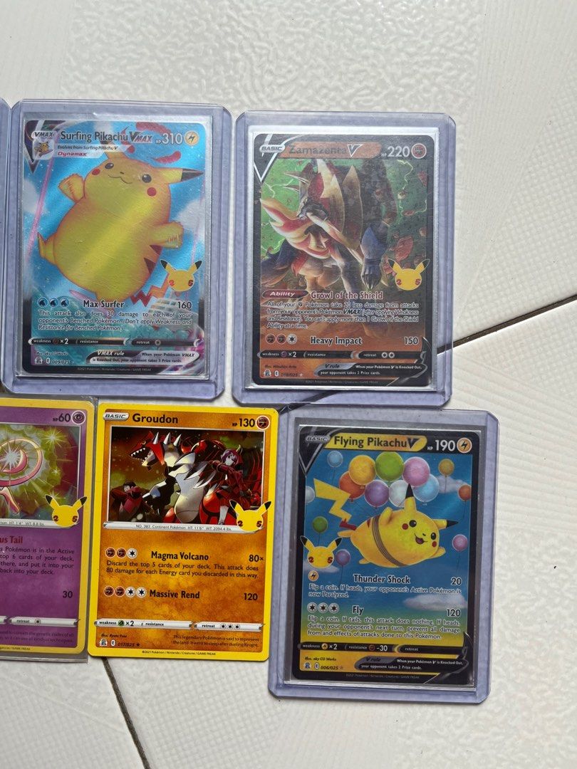 POKEMON CARD 2019-2021 MEWTWO, ZAMAZENTA, MEW , FLYING PIKACHU, GROUDON ...