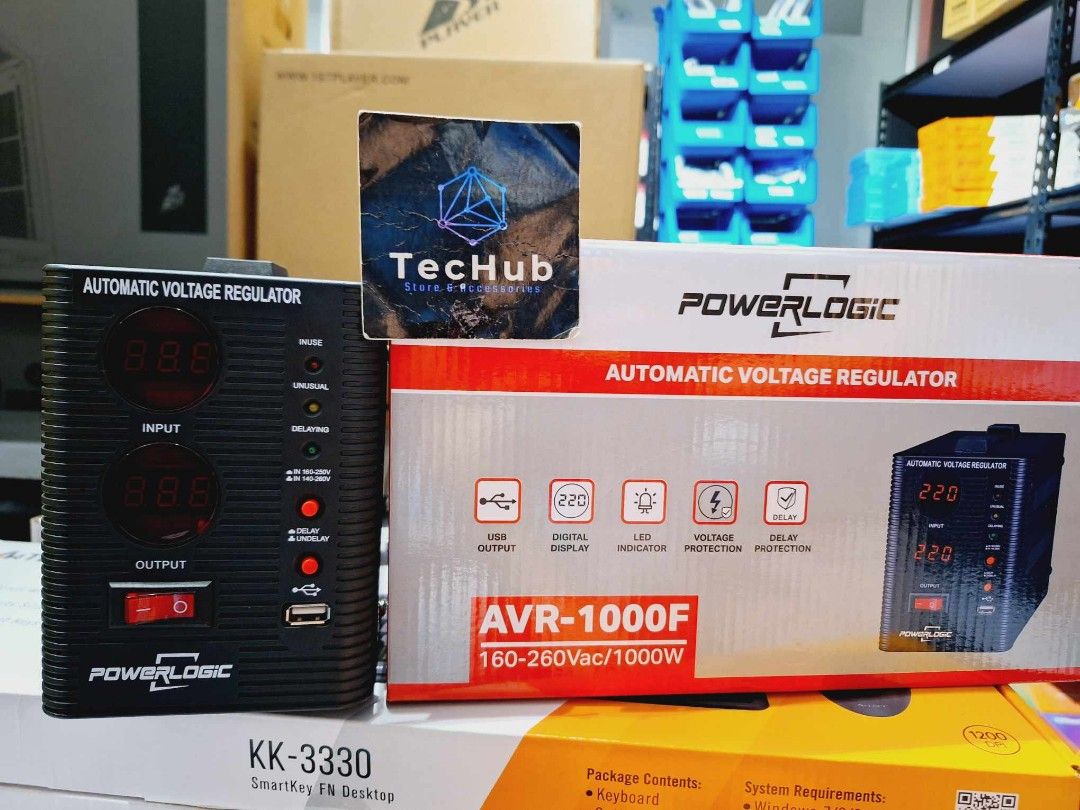 Powerlogic AVR-1000F Automatic Voltage Regulator 160-260Vac/1000W AVR, Computers & Tech, Parts ...