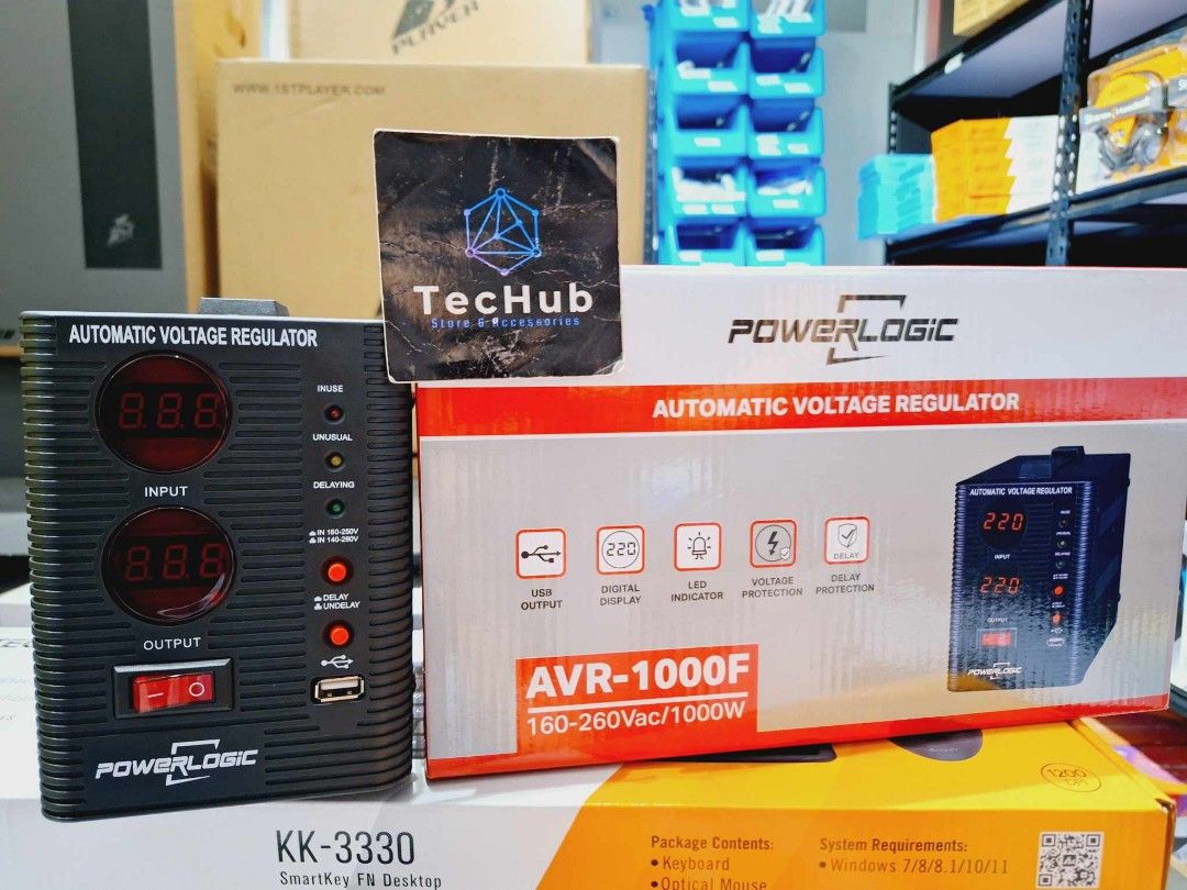 Powerlogic AVR-1000F Automatic Voltage Regulator 160-260Vac/1000W AVR ...