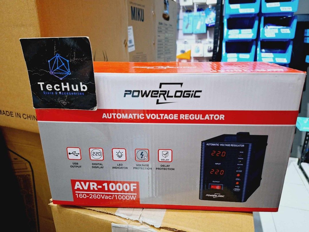 Powerlogic AVR-1000F Automatic Voltage Regulator 160-260Vac/1000W AVR ...