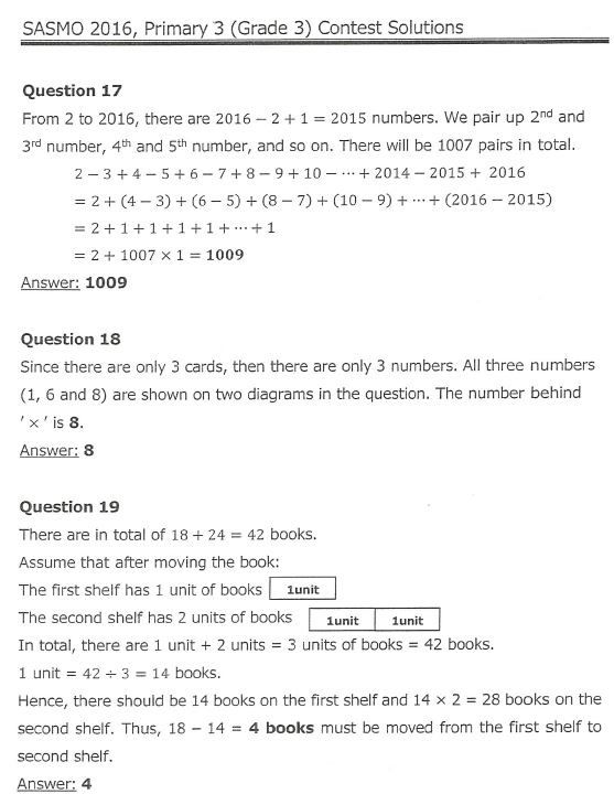 Sasmo past year paper (2014~2018), Learning & Enrichment, Workshops on ...