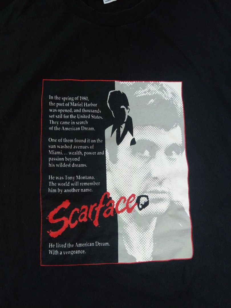 SCARFACE SHIRT-TRIPLE XL, Men's Fashion, Activewear on Carousell