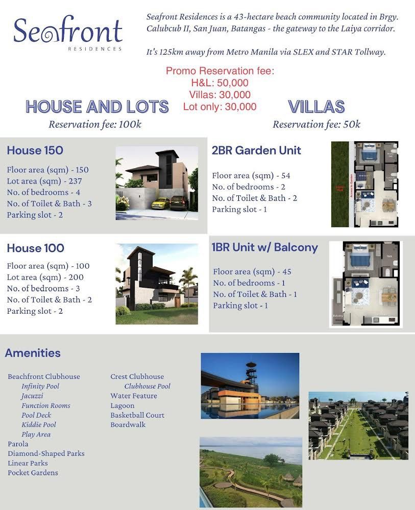 SEAFRONT RESIDENCES (San juan batangas), Property, For Sale, House ...