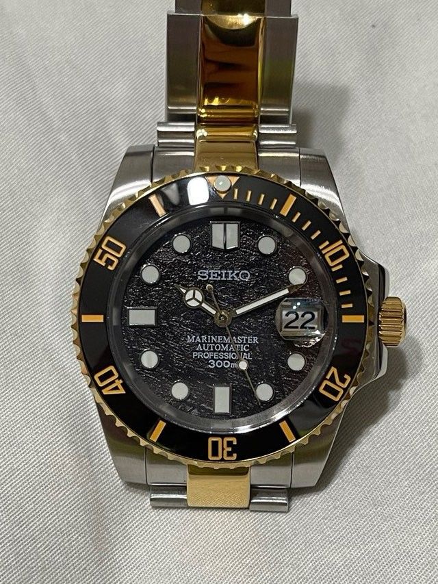 Seiko Mod Two Tone Black Meteorite, Men's Fashion, Watches ...