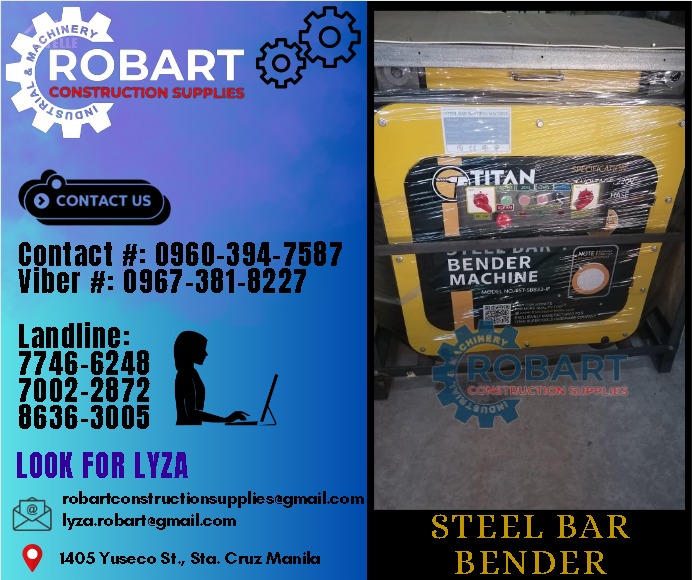 Steel Bar Bender, Commercial & Industrial, Construction Tools ...