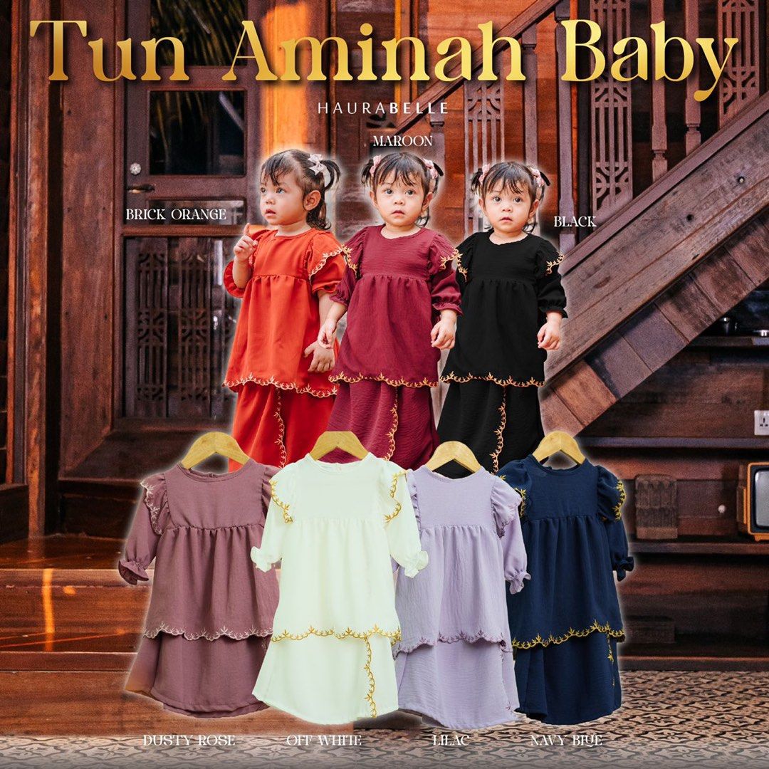 TUN AMINAH BABY, Women's Fashion, Muslimah Fashion, Baju Kurung & sets ...