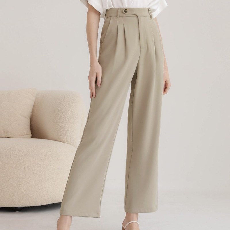 TWL The Willow Label Adam Straight Leg Pants in Cashew | klaine parker ...