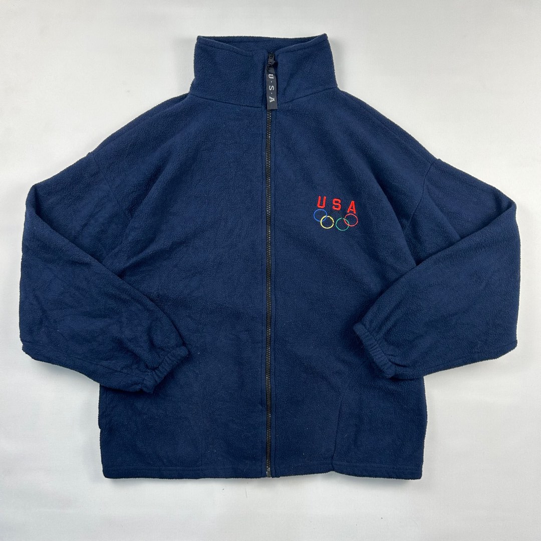 Vintage Team USA Olympics Fleece Zip-up Jacket, Men's Fashion, Coats ...